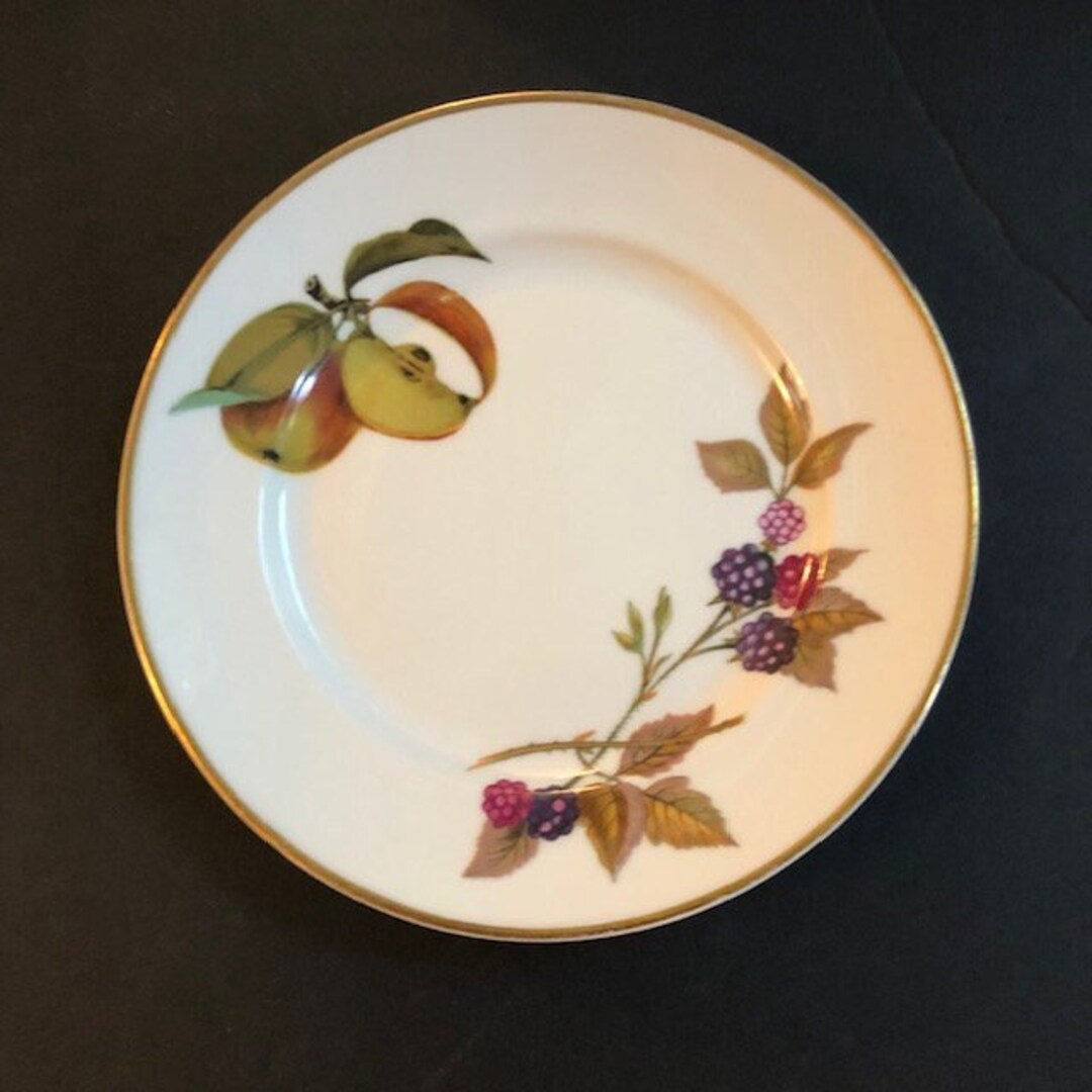 Vintage Royal Worcester Evesham Bread and Butter Small Dessert Plate ...