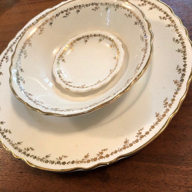 Three Pieces Vintage Homer Laughlin Hudson Plate Bowl and | Etsy