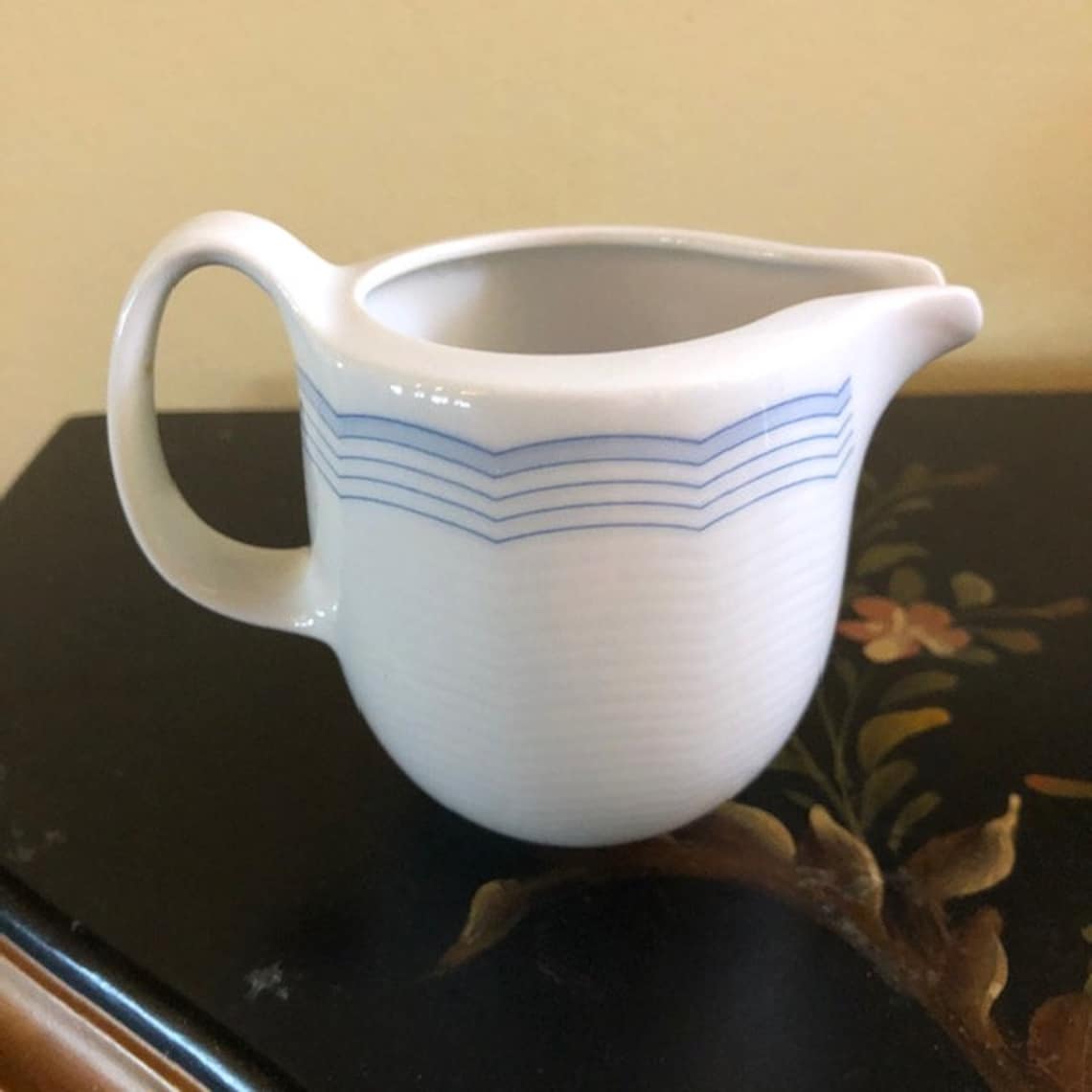 Blue and White Ceamer With Wave Pattern by Arzberg Germany - Etsy