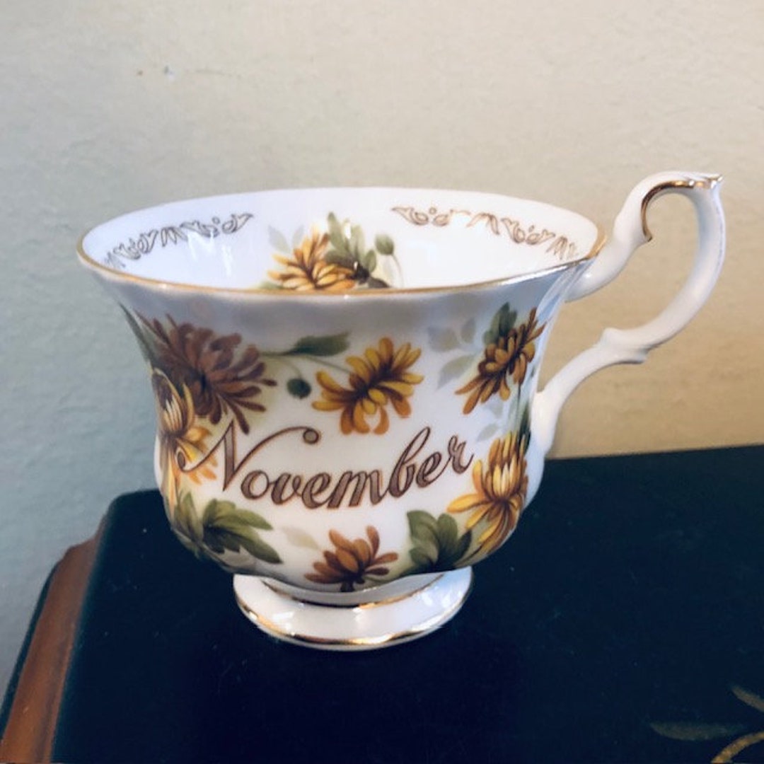 Vintage Golden Crown Tea Cup November Bouquet of the Month Free ...