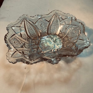 Vintage EAPG Indiana Glass 123 Large Rectangular Fruit Bowl Dish ...