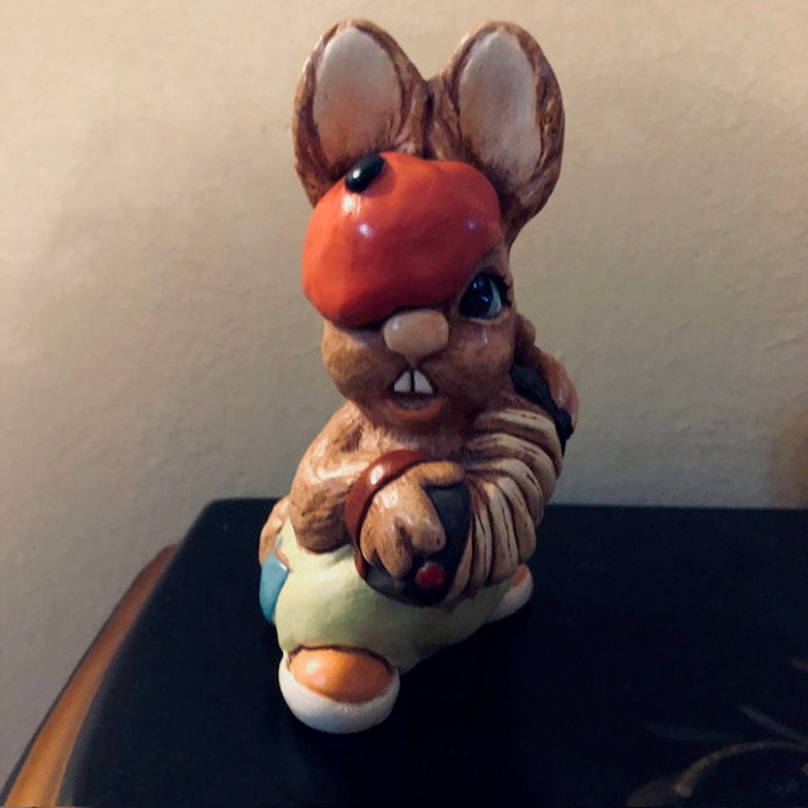 Vintage Pendelfin Rabbit With Accordion and French Beret Hand Painted ...