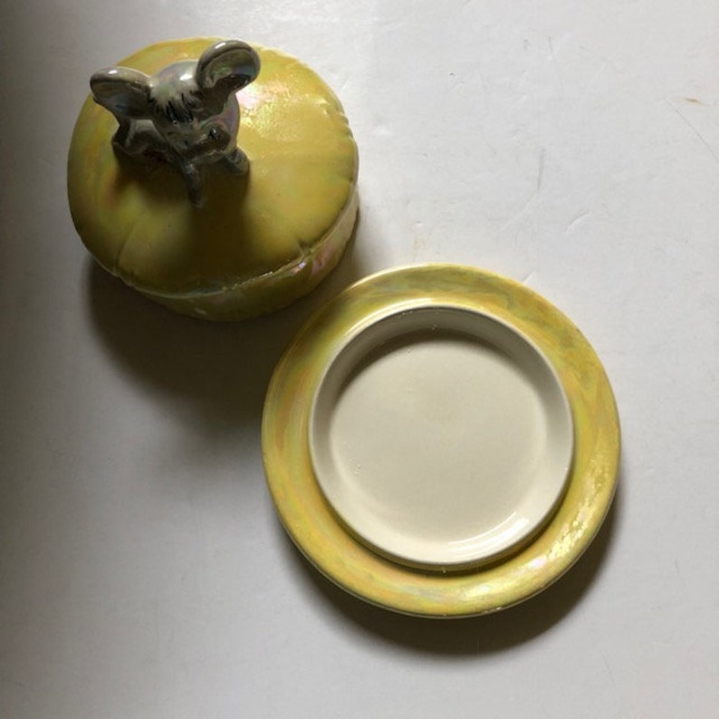 Cute Vintage Round Mouse Cheese Dish With Lid Free Shipping - Etsy