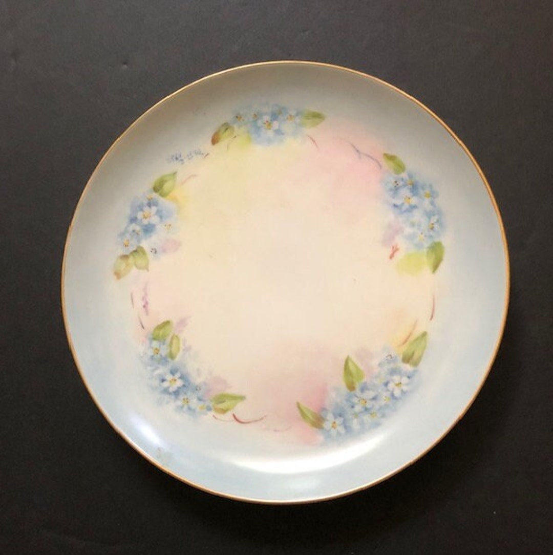 Blue Forget Me Not Floral Themed Decorative Wall Plate Free - Etsy