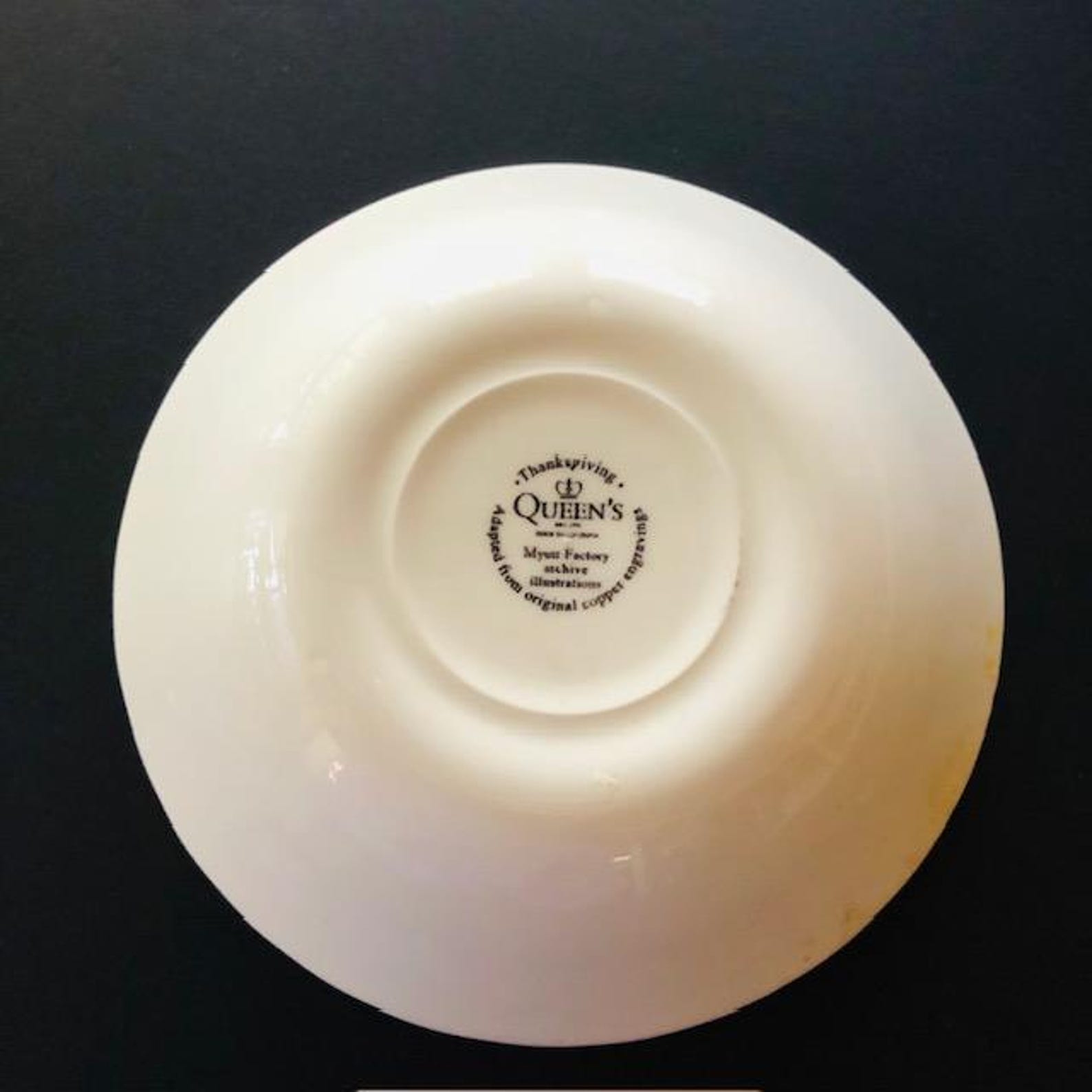 Vintage Queens Thanskgiving Pattern Cereal Bowl Free Shipping Coupe ...