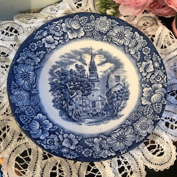 Liberty Blue Historical Colonial Scenes - Etsy