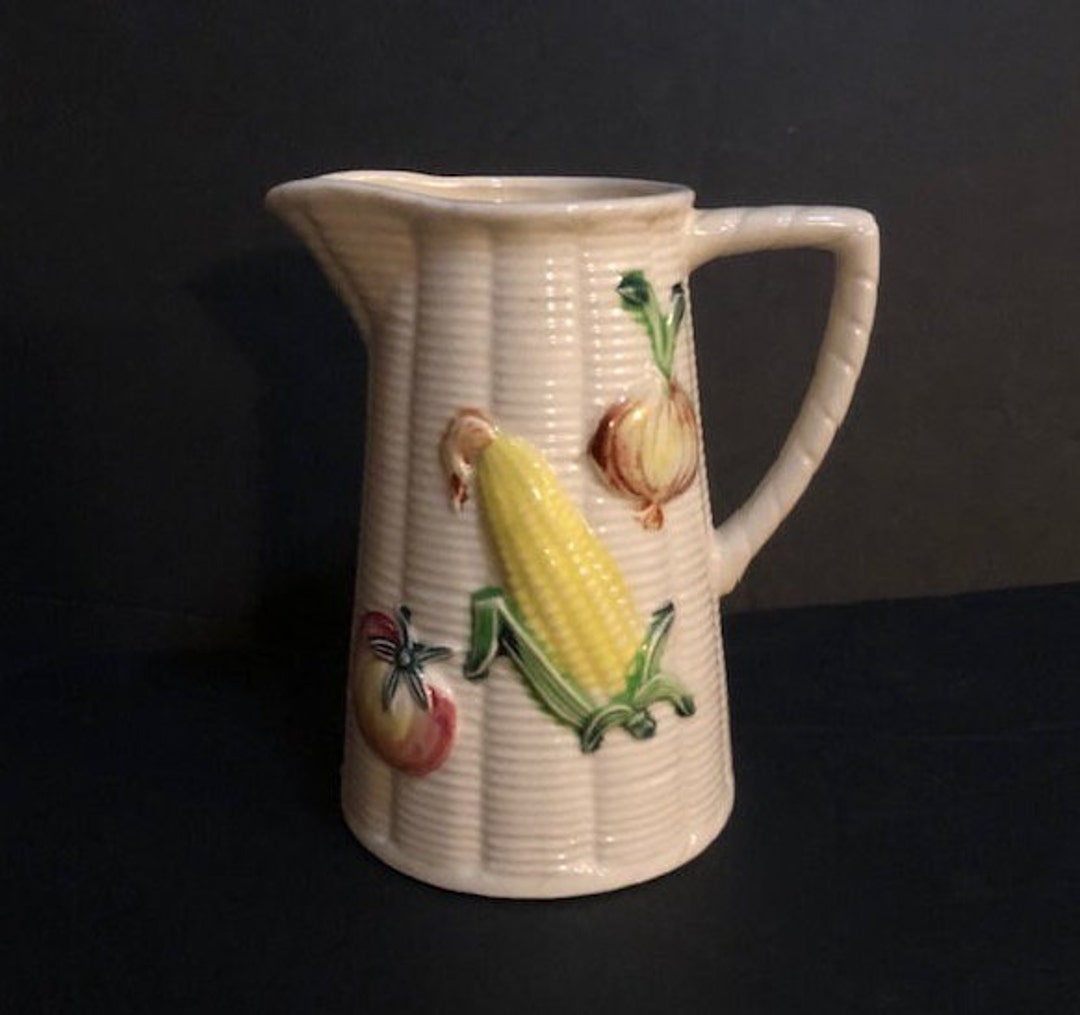 Vintage Creamer Pitcher With Vegetables Free Shipping Corn Tomato and ...