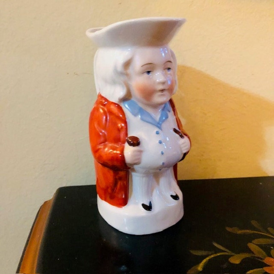 Vintage German Colonial Man Tricorn Toby Pitcher Creamer Small Pitcher ...