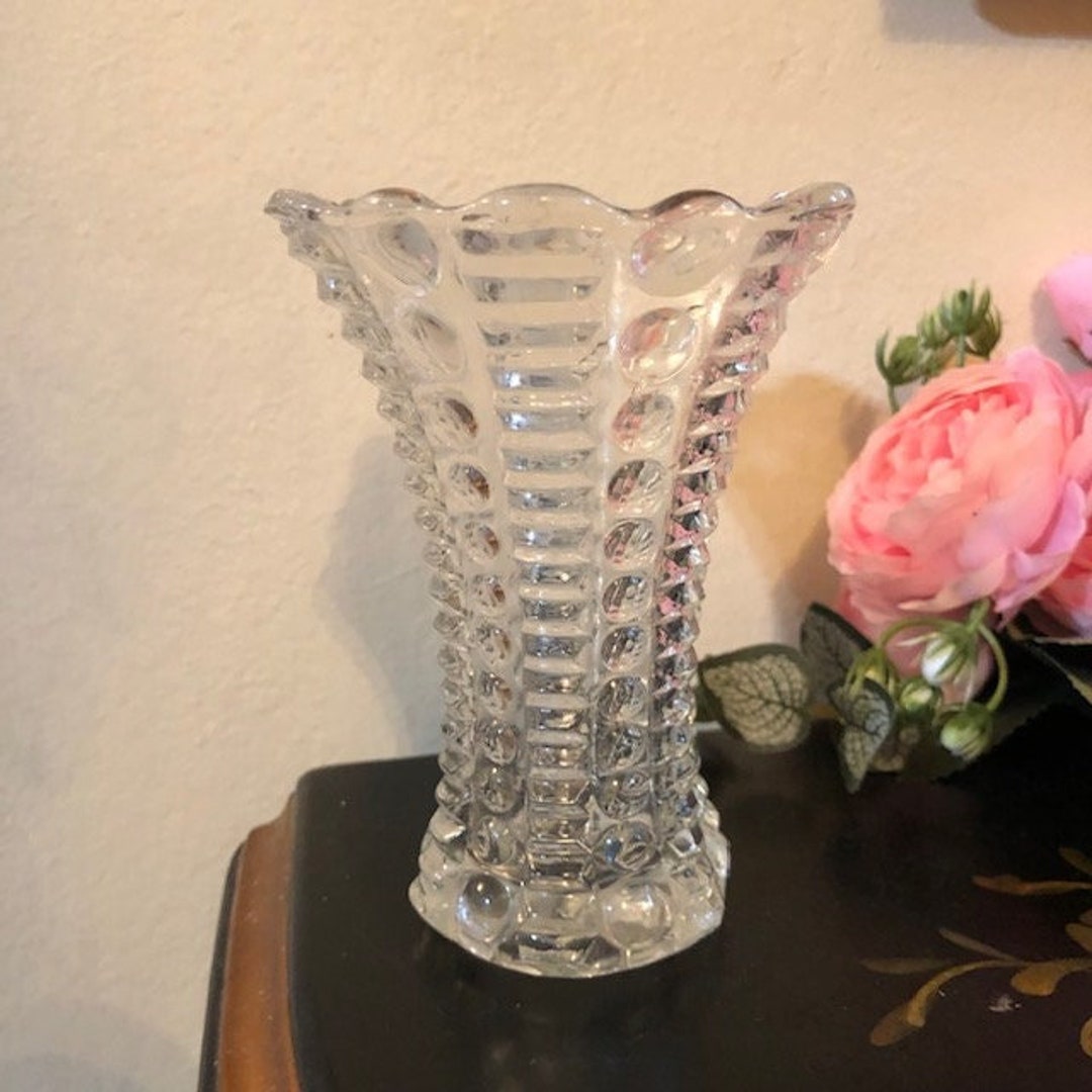 Vintage Mayflower Clear Small Flower by Indiana Glass Vase Free ...