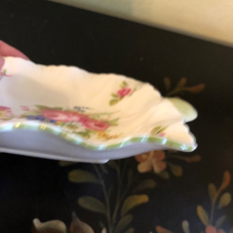 Vintage Shelley England Pink Roses Floral Flowers Pin Trinket Soap Dish ...