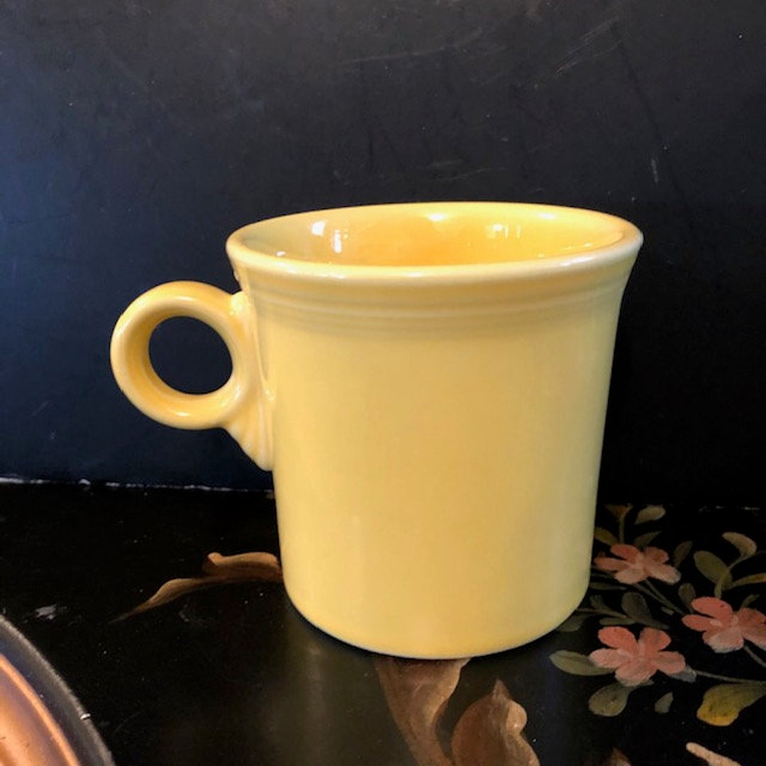 Yellow Fiesta Ware Coffee Mug Cup HLC USA Free Shipping Fiestaware ...