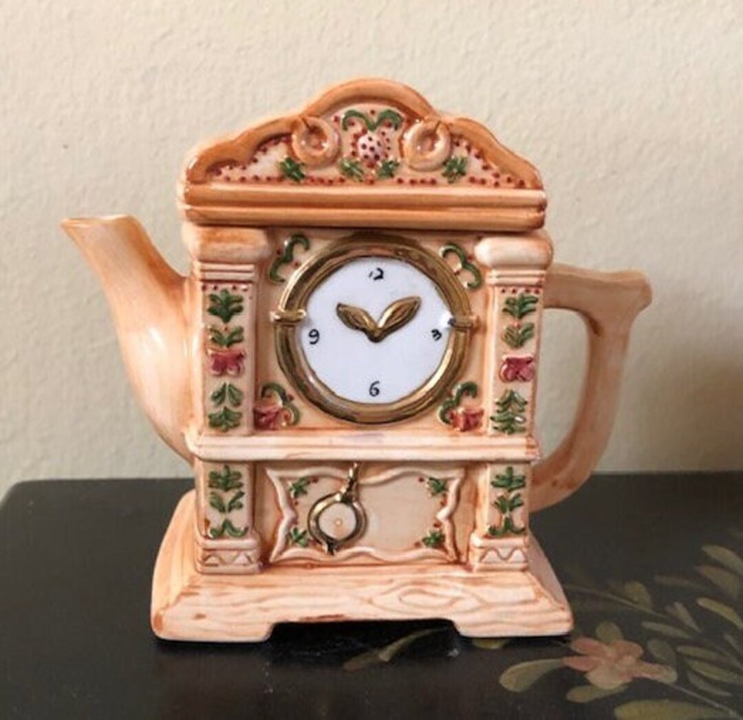 Ganz Tea for One Clock Tea Pot Free Shipping - Etsy