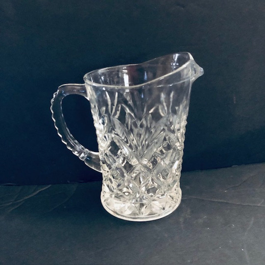 Vintage Prescut Clear by Anchor Hocking Glass Creamer Free Shipping ...
