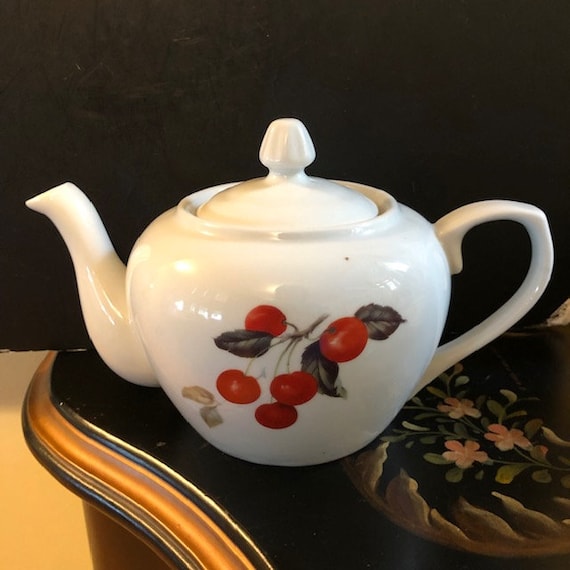 Tea Pot Fruit Apples Cherries Teapot Cordon Bleu BIA Kitchen - Etsy