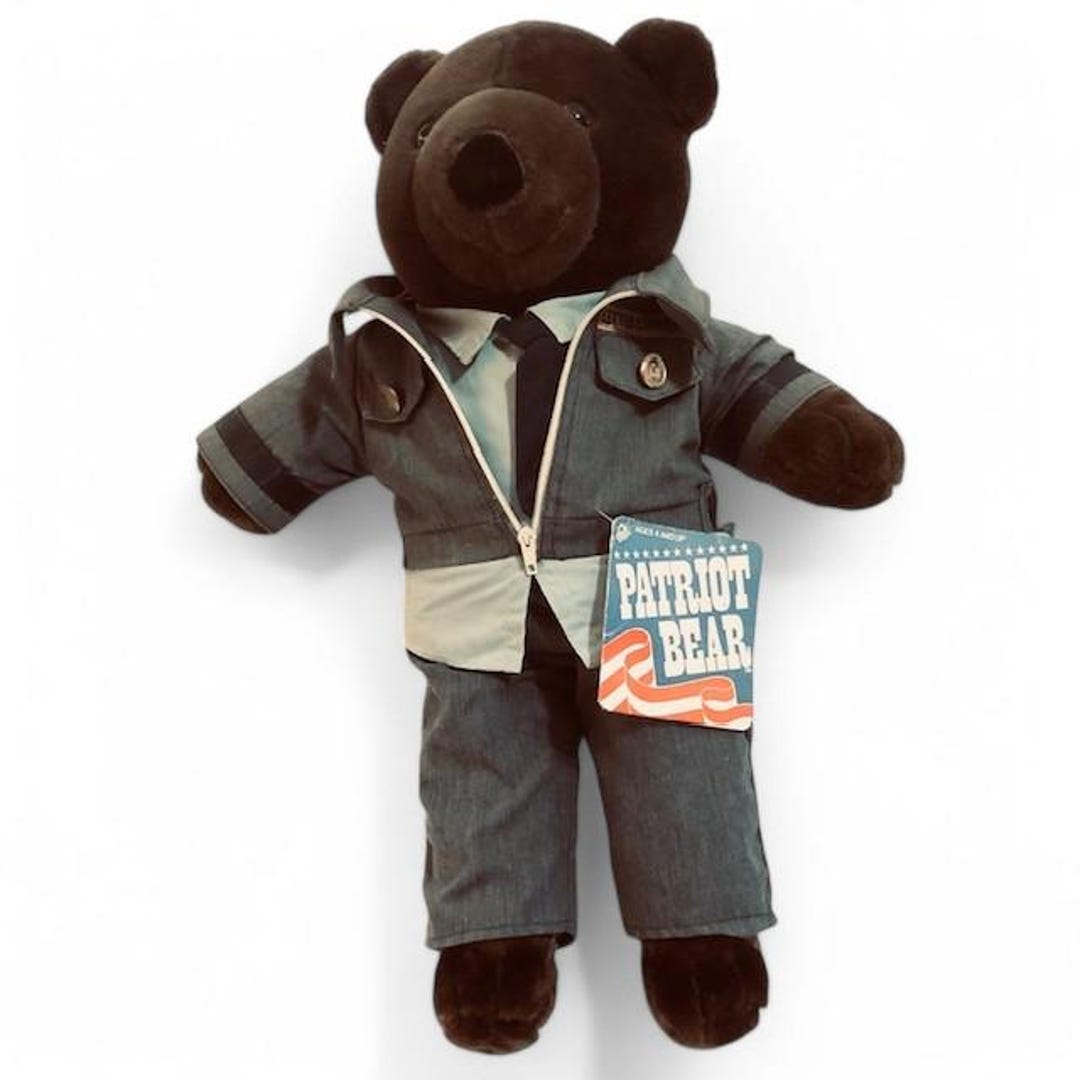 Vintage USPS Patriotic Mailman Stuffed Bear With Hat Free Shipping ...
