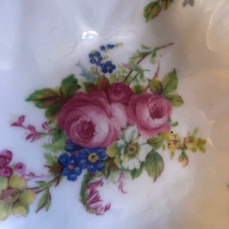 Vintage Shelley England Pink Roses Floral Flowers Pin Trinket Soap Dish ...
