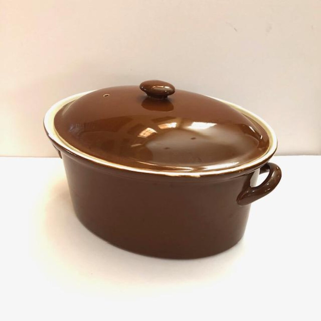 Vintage Brown Hall Casserole Dish With Lid Free Shipping MCM Cookware ...