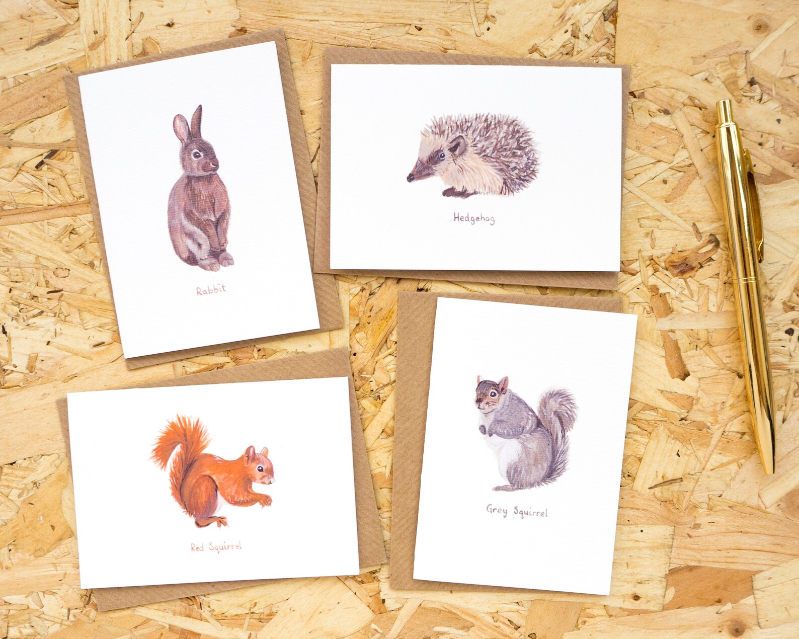 British Wildlife Card Pack // Luxury Blank Cards // Animal | Etsy