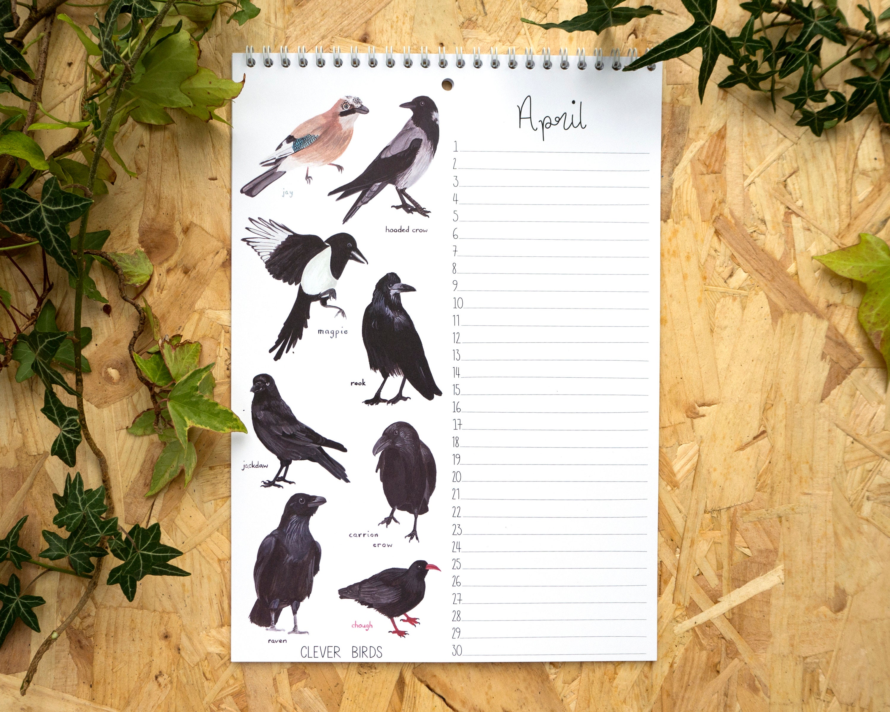 British Birds Perpetual Calendar // A4 Birthdays and - Etsy