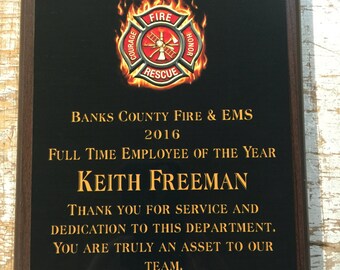 Fireman plaque | Etsy