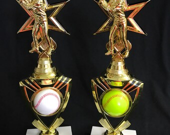 Baseball trophy baseball award customize it with your words | Etsy