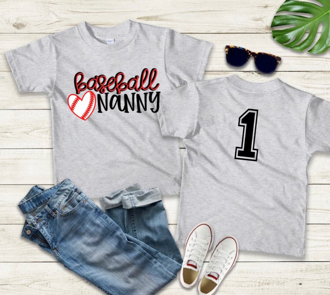 Personalized Baseball Nanny Shirt, Custom Number - Etsy