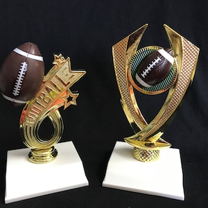 Football Trophy Football Award Customize It With Your Words - Etsy
