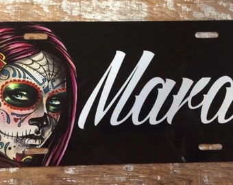 Skull Personalized License Plate Custom License Plate - Etsy