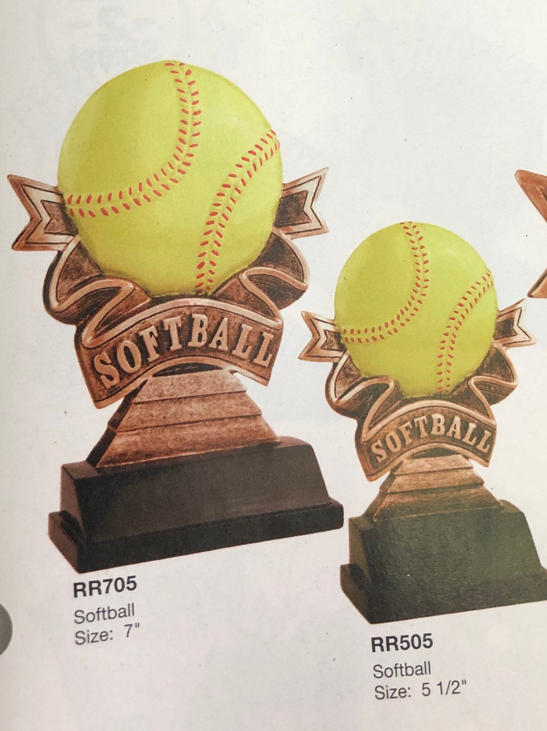 Softball Trophy Softball Award Customize It With Your Words - Etsy