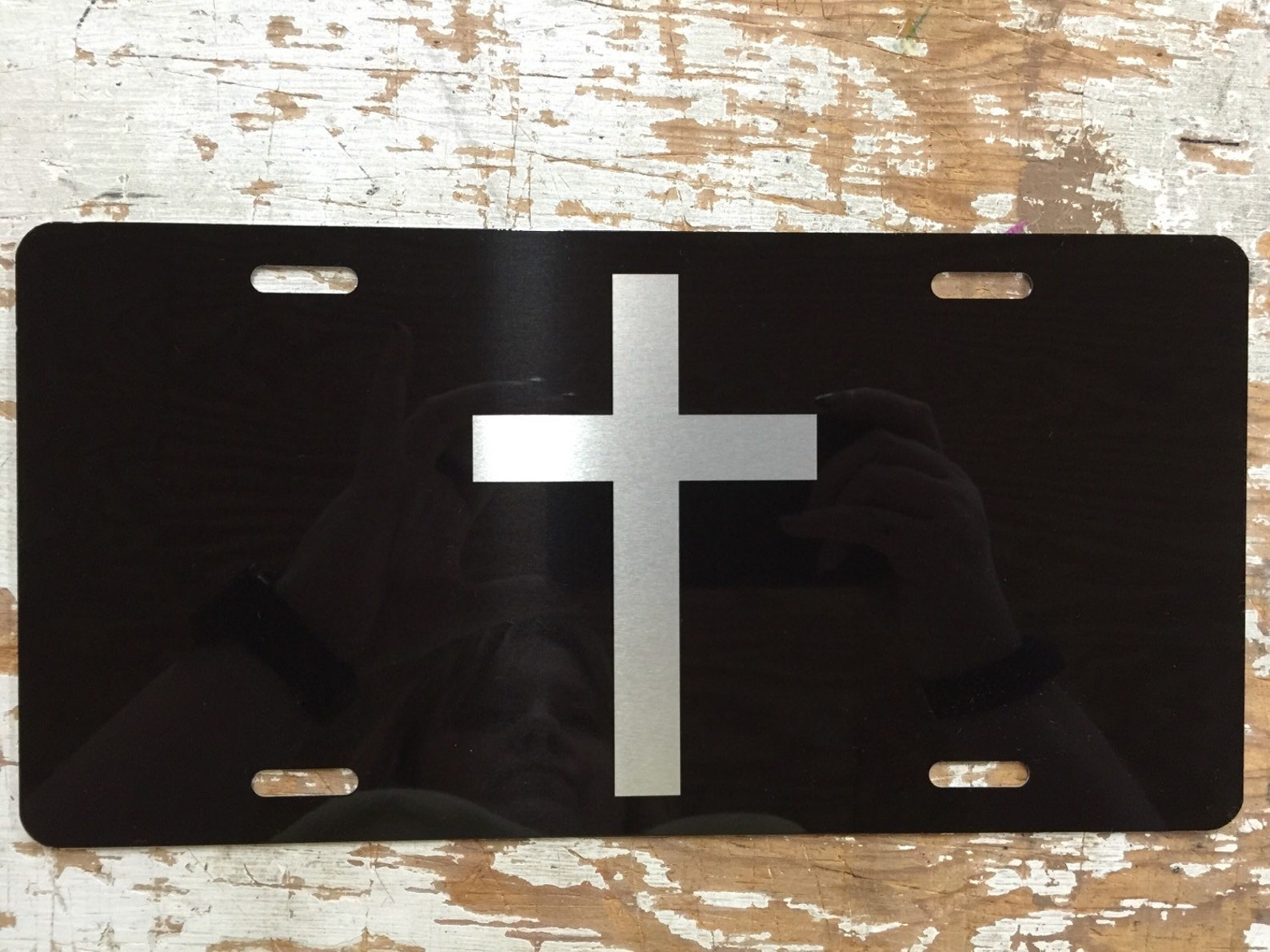 Cross License plate Christian license plate Jesus license | Etsy