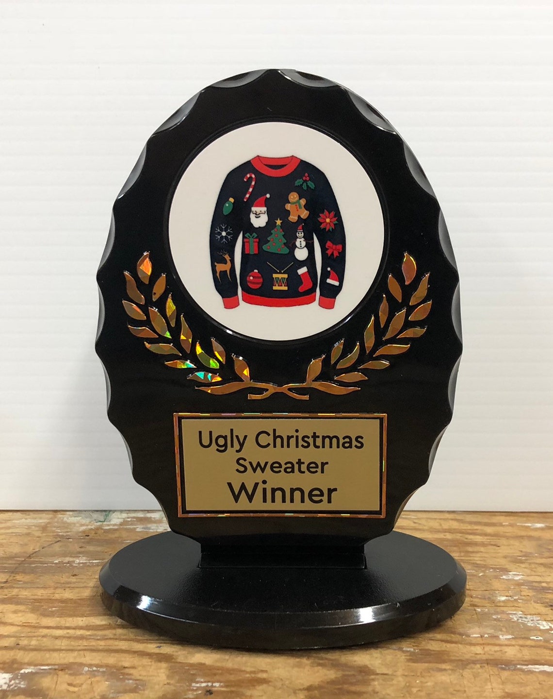 Ugly christmas sweater trophy christmas sweater trophy award | Etsy