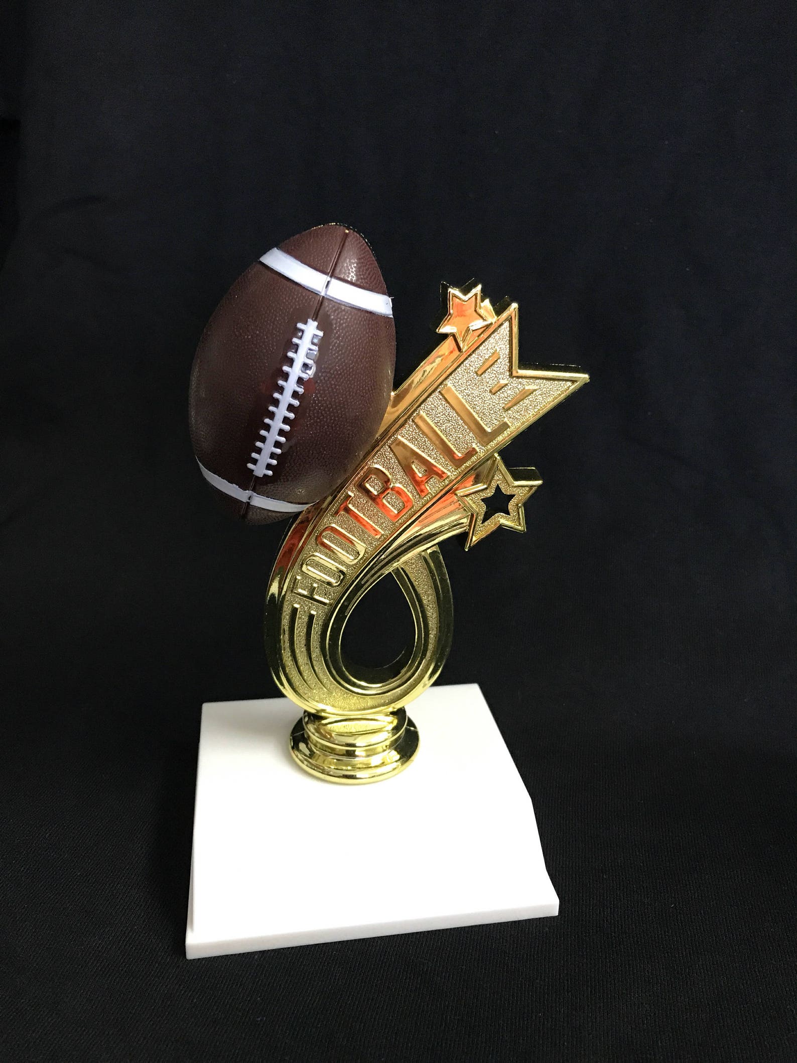Football trophy football award customize it with your words | Etsy