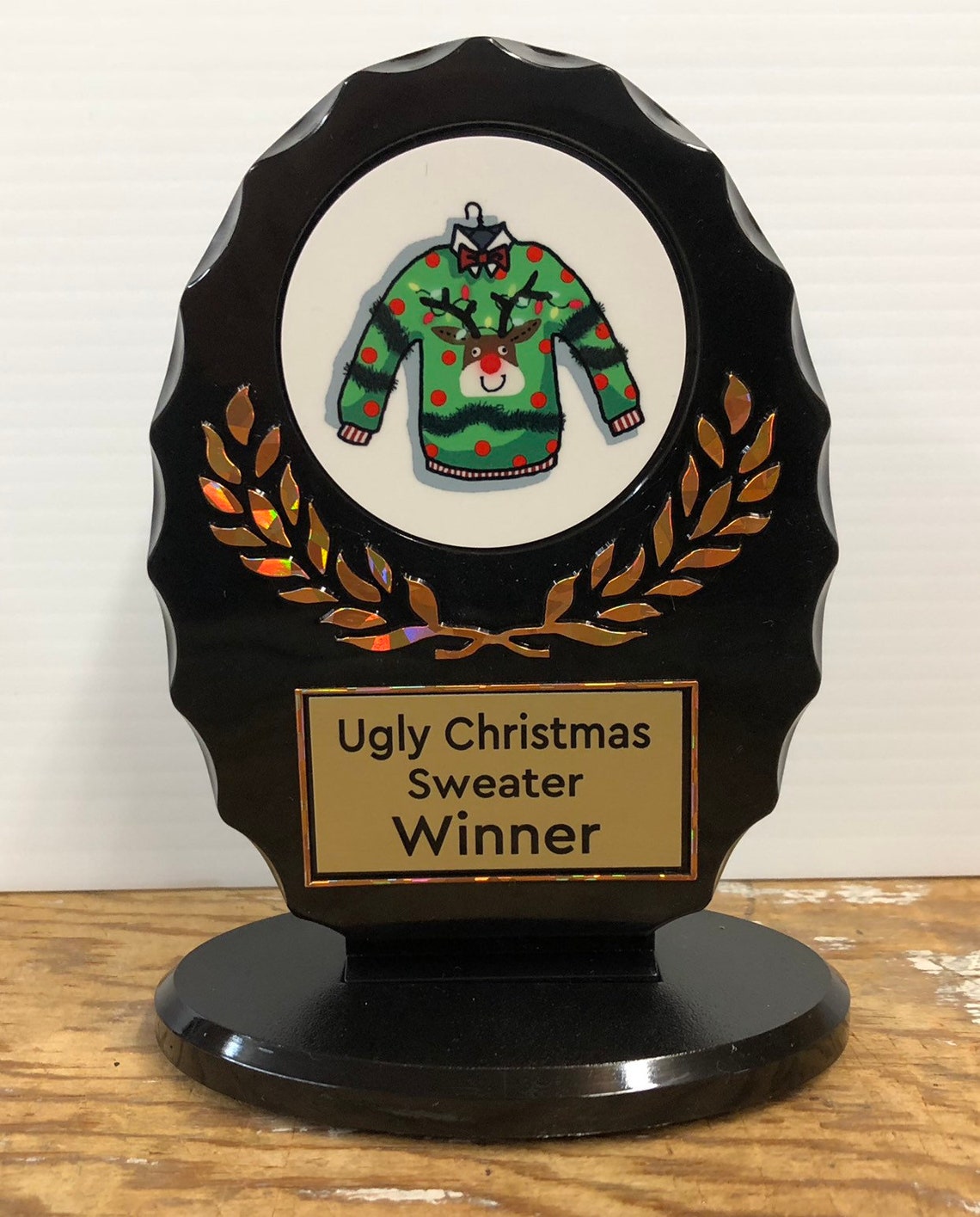 Ugly christmas sweater trophy christmas sweater trophy award | Etsy