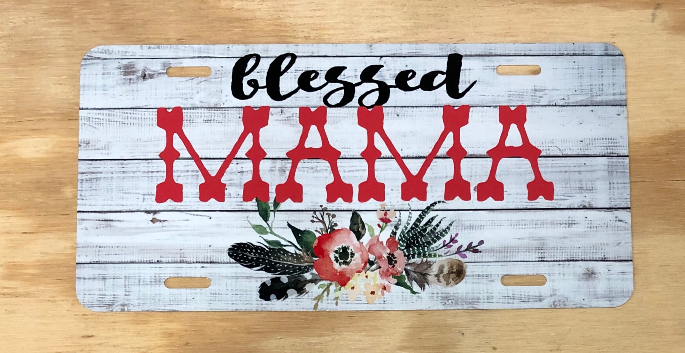 Blessed Mama license plate blessed mama car tag personalized | Etsy