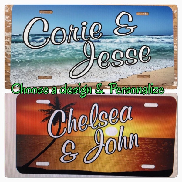 Beach License Plate - Etsy