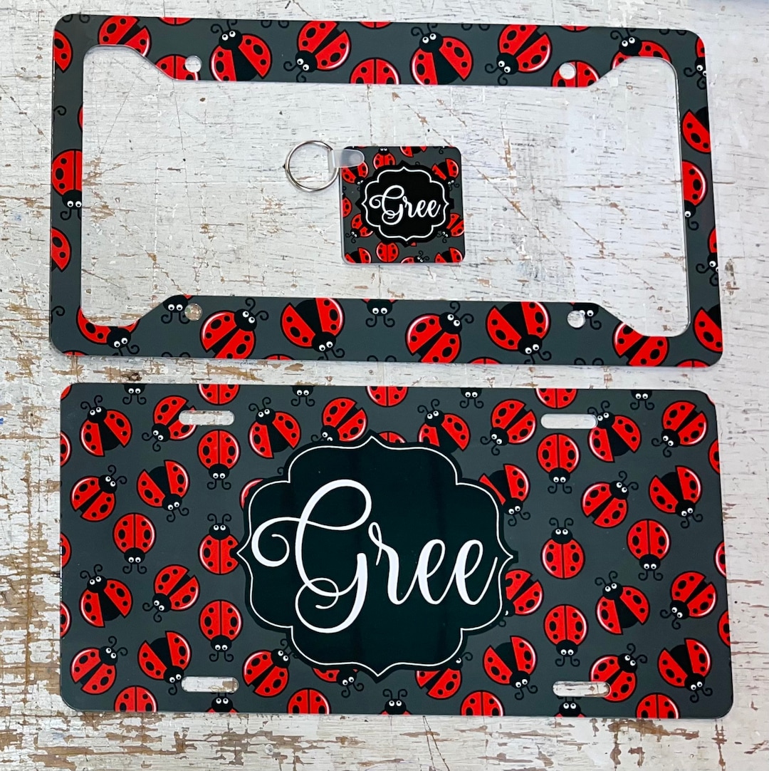 Lady Bug License Plate, Personalized Monogram Car Tag - Etsy