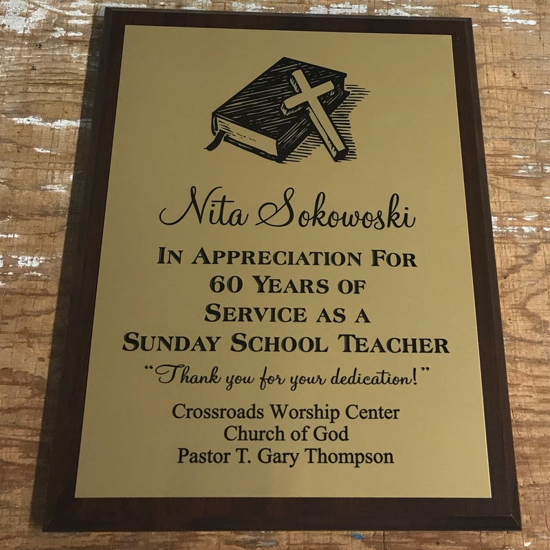 Church Appreciation Plaque - Etsy