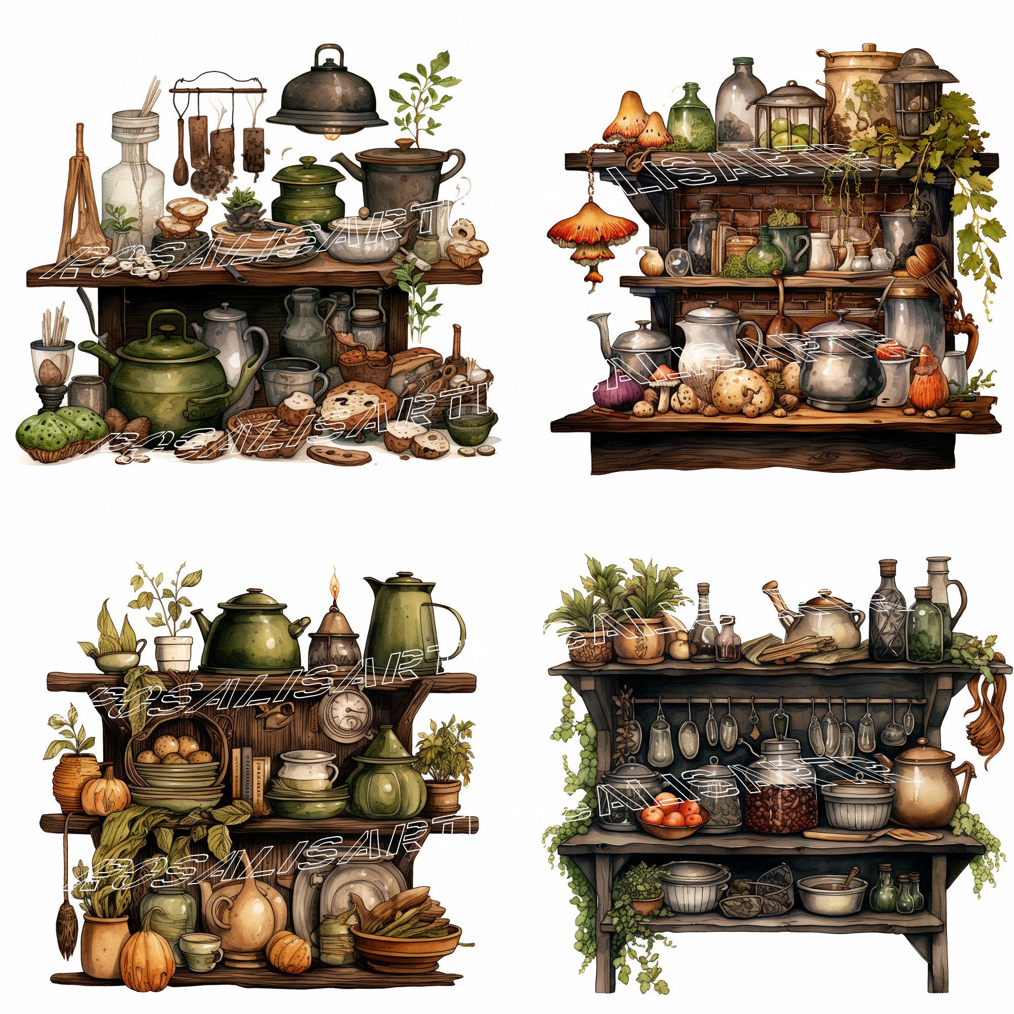 Vintage Kitchen Clutter Digital Download 4 High Quality - Etsy