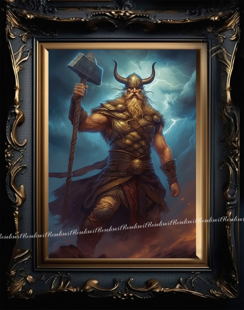 Thore Norse Mythology Digital Download Norse God of Thunder the Sky and ...
