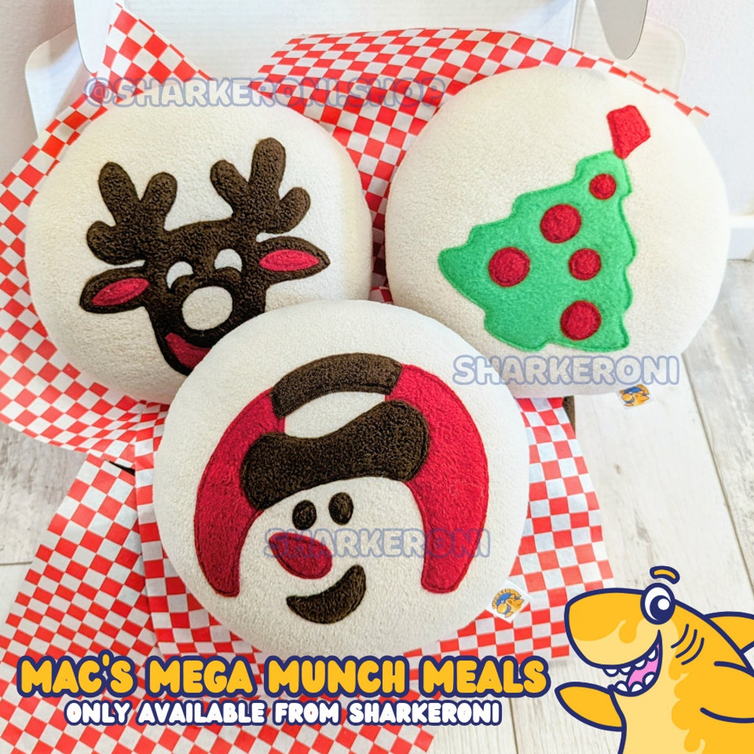 MEGA MUNCH Plush Winter Holiday Cookie Shape Snack Oversize Plushie 10 ...