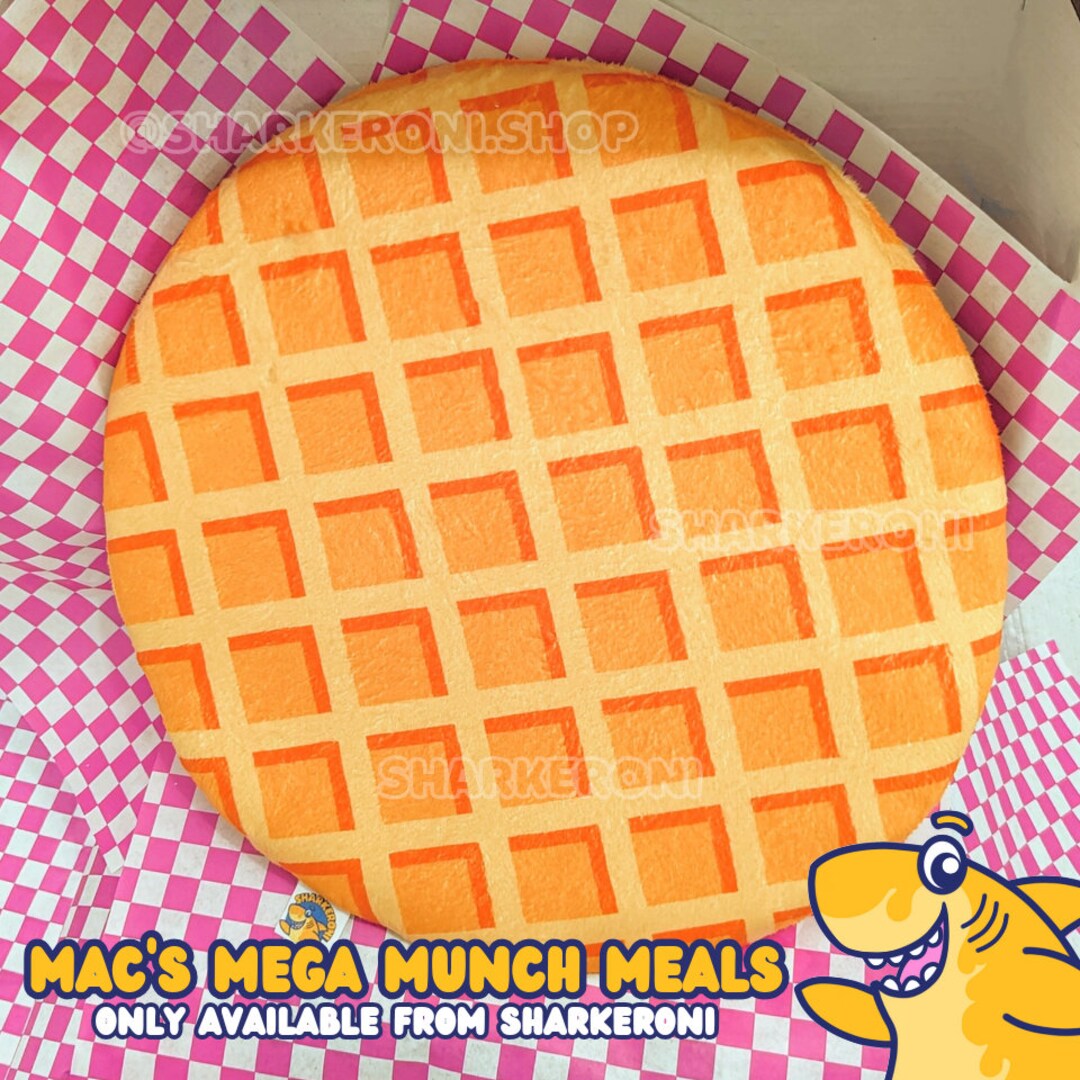 MEGA MUNCH Plush Waffle Shape Snack Oversize Plushie Toy 12 Fursuit ...