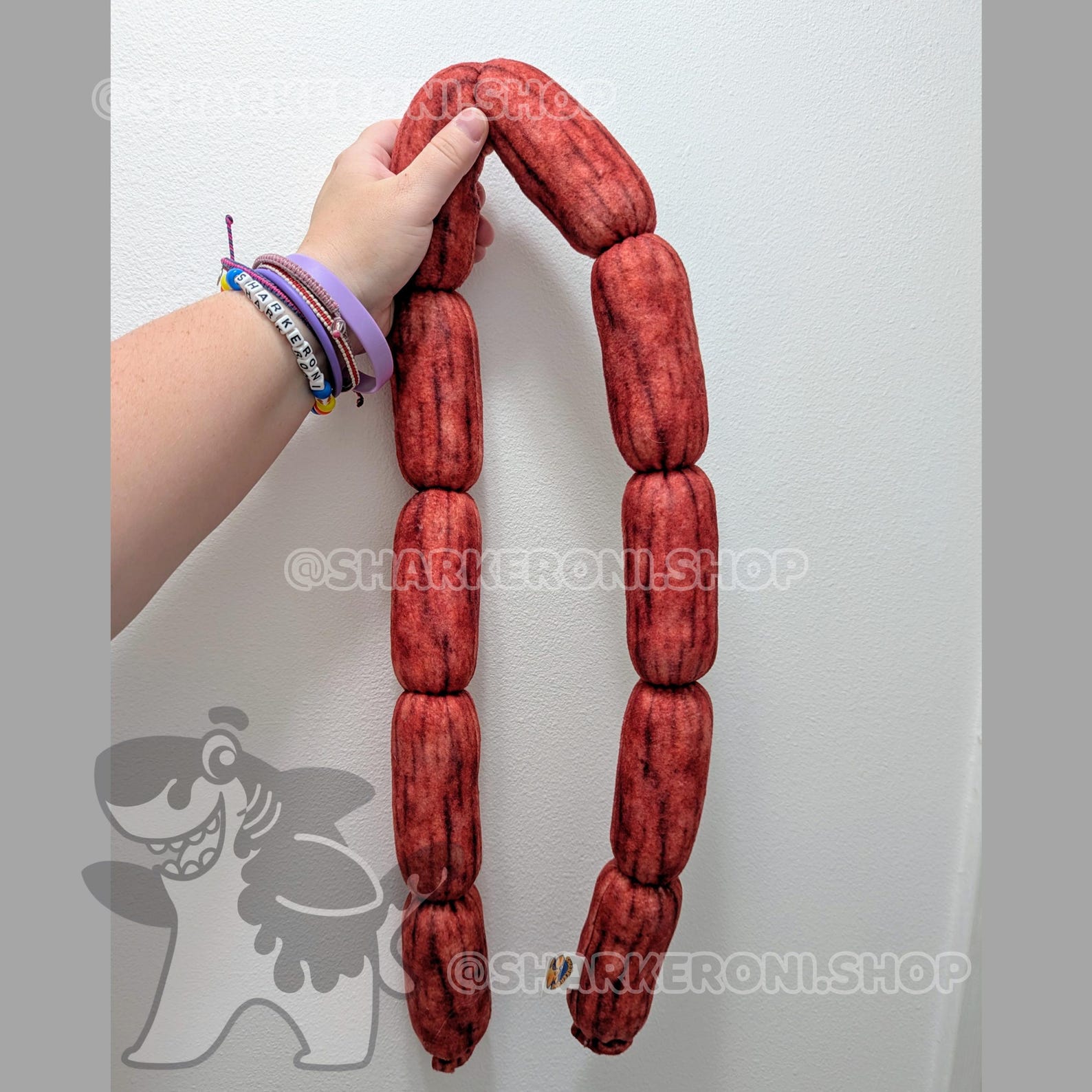 MEGA MUNCH Plush Sausage Link Shape Snack Oversize Plushie Toy Fursuit ...