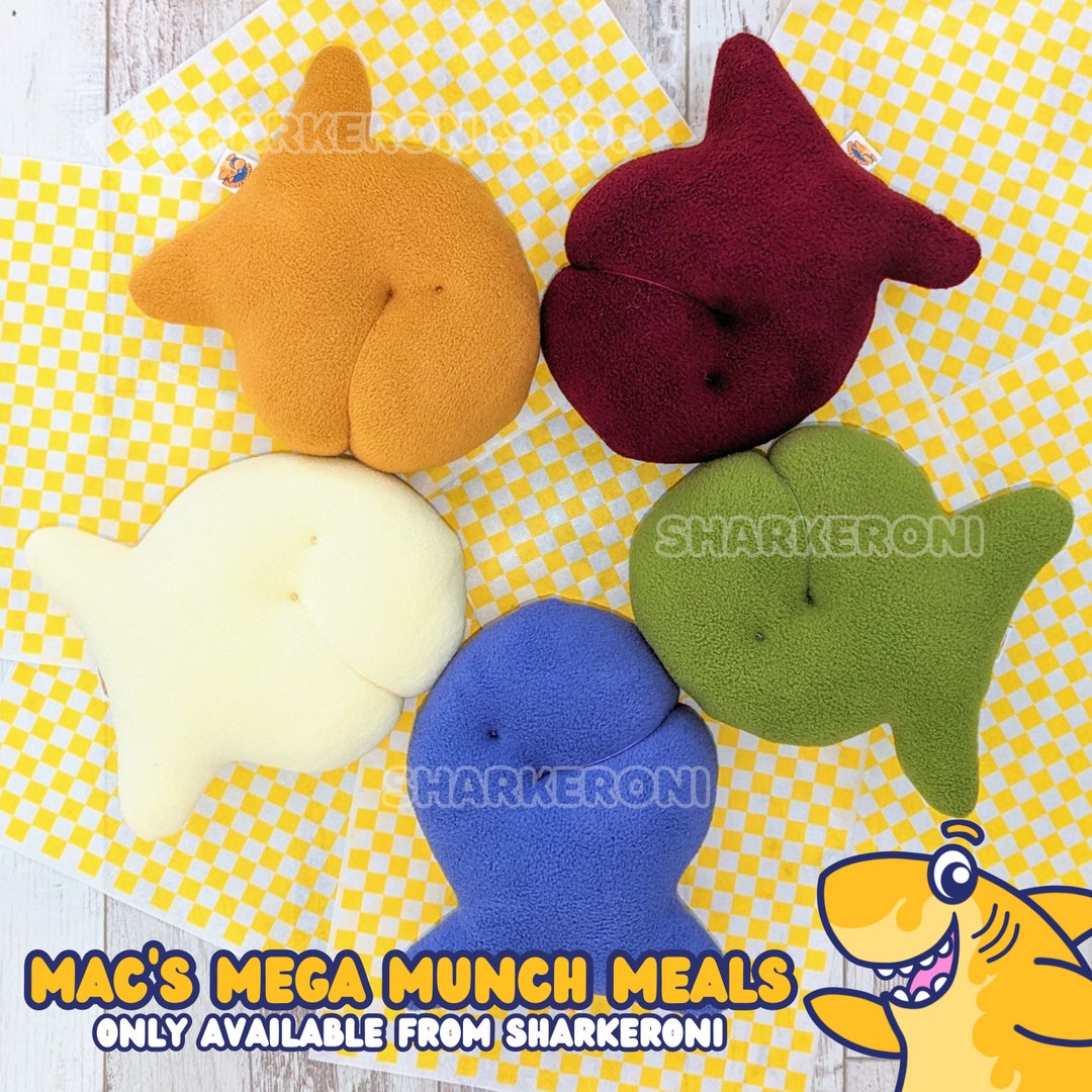 MEGA MUNCH Plush Rainbow Goldfish Shape Snack Oversize Plushie Toy 10 ...