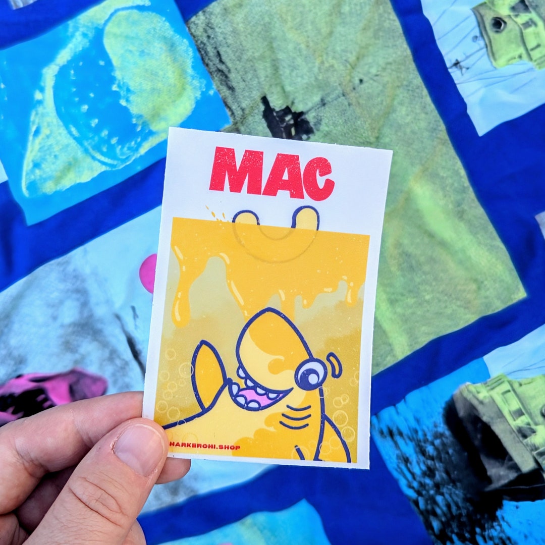 MAC Movie Poster Shark Jaws Parody Vinyl Sticker RTS - Etsy