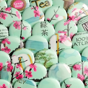 Arizona Green Tea Cherry Blossom 5 Pack or Single Mystery Pin Back ...