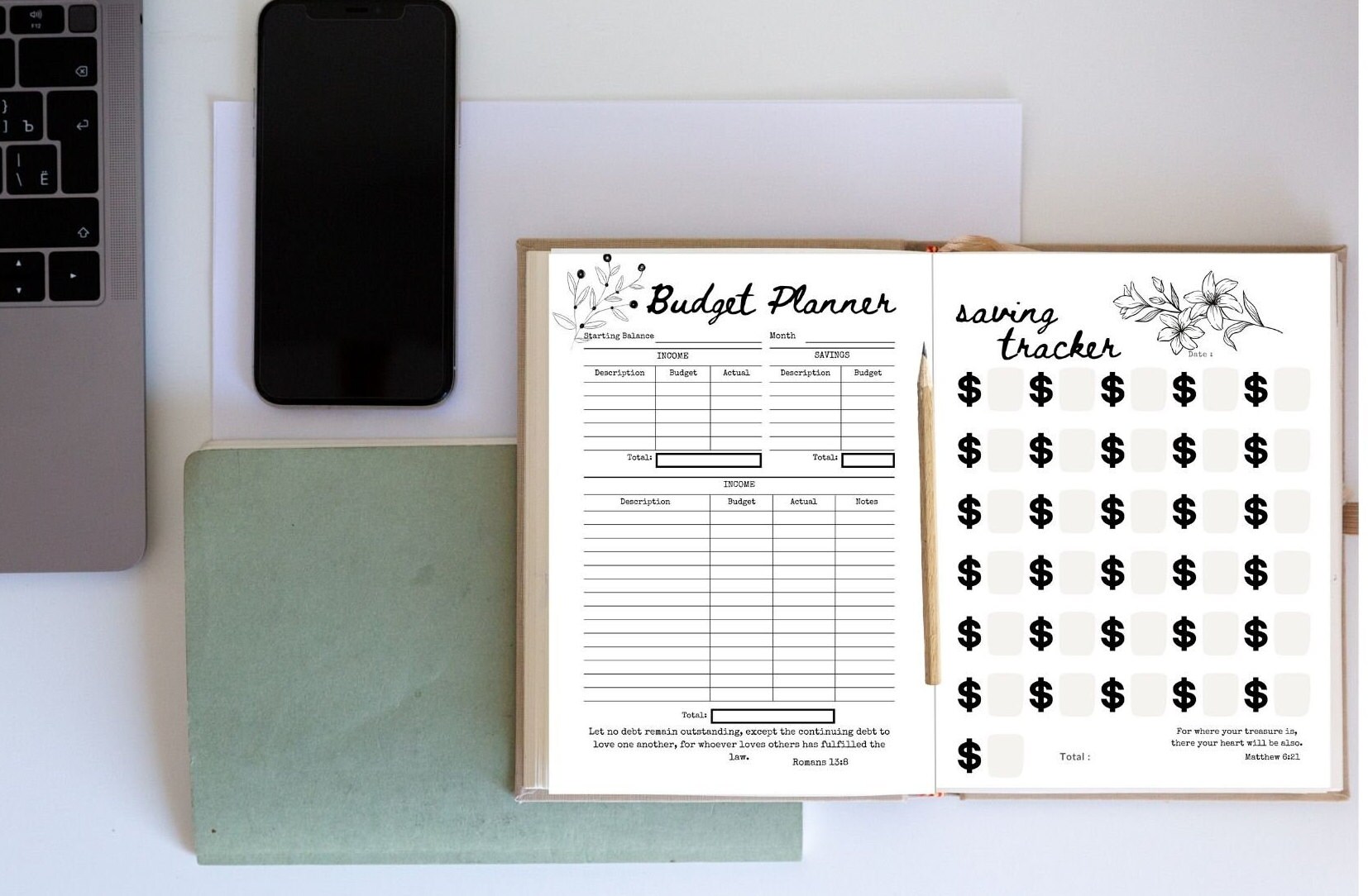 Bible Verse Themed Planner/christian Planner Printable/encouraging ...