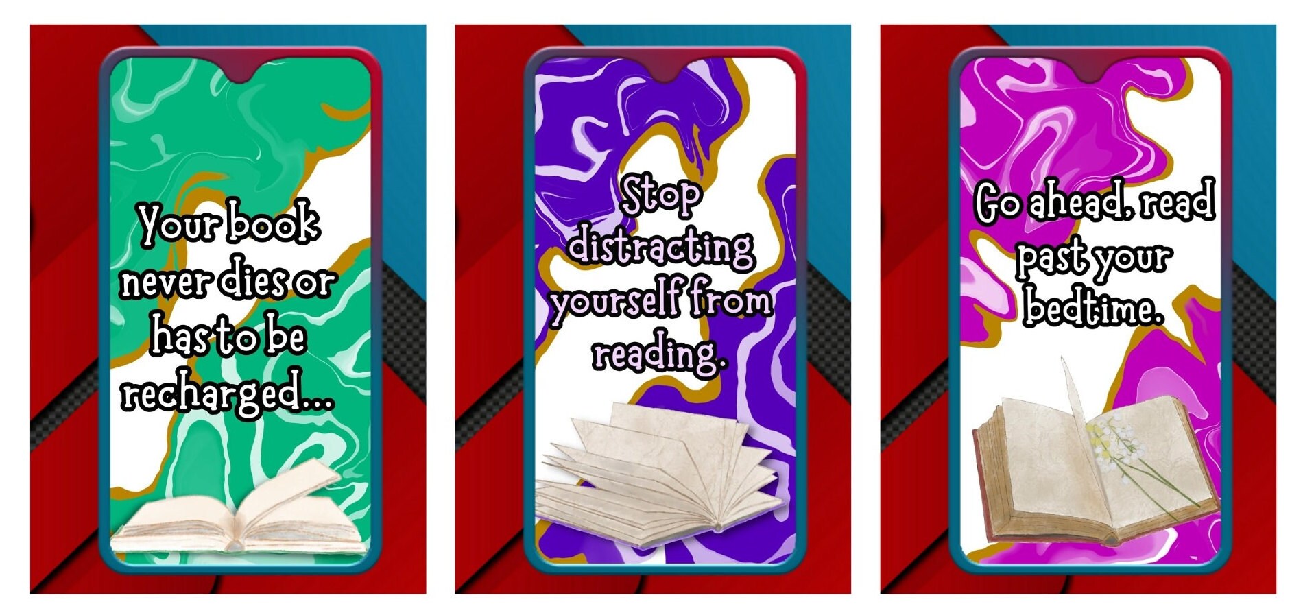 Snarky Phone Wallpaper for Book Lovers/reader Phone Wallpaper/funny ...