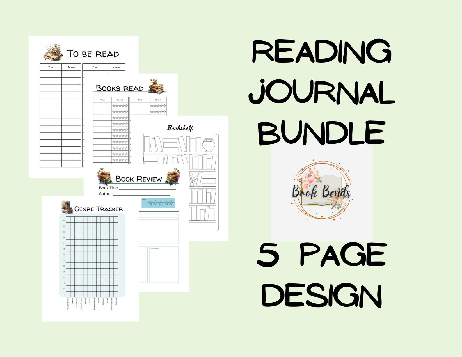 Reading Journal/printable Reading Journal/reading Digital Journal/book ...