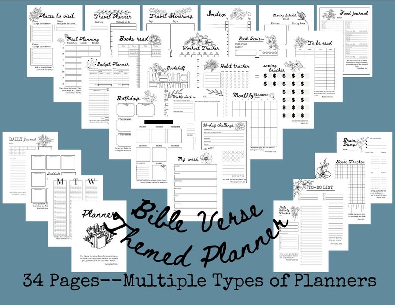 Bible Verse Themed Planner/christian Planner - Etsy