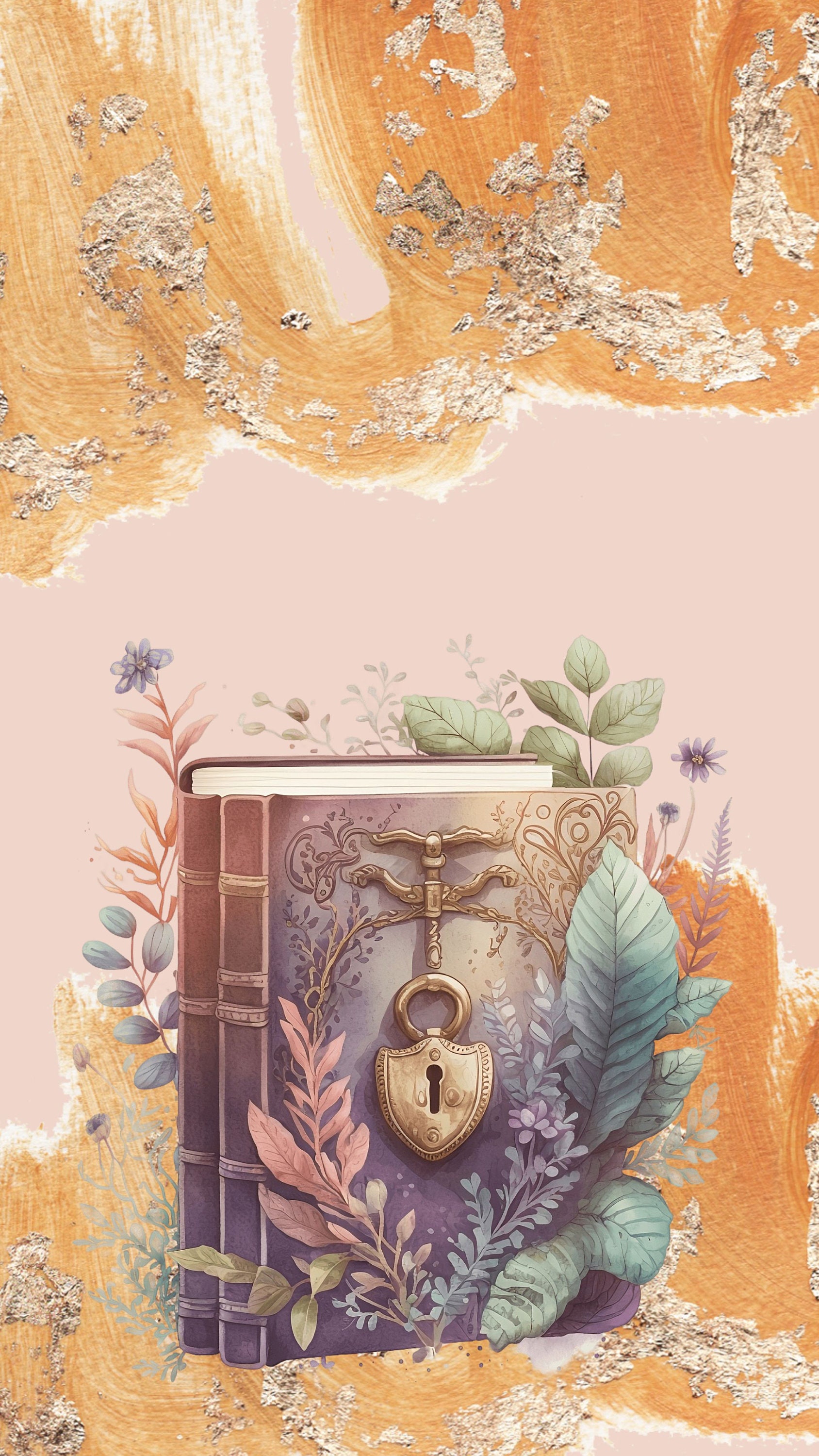 Book Lover Phone Wallpaper Bundle: Watercolor Art Backgrounds (digital ...